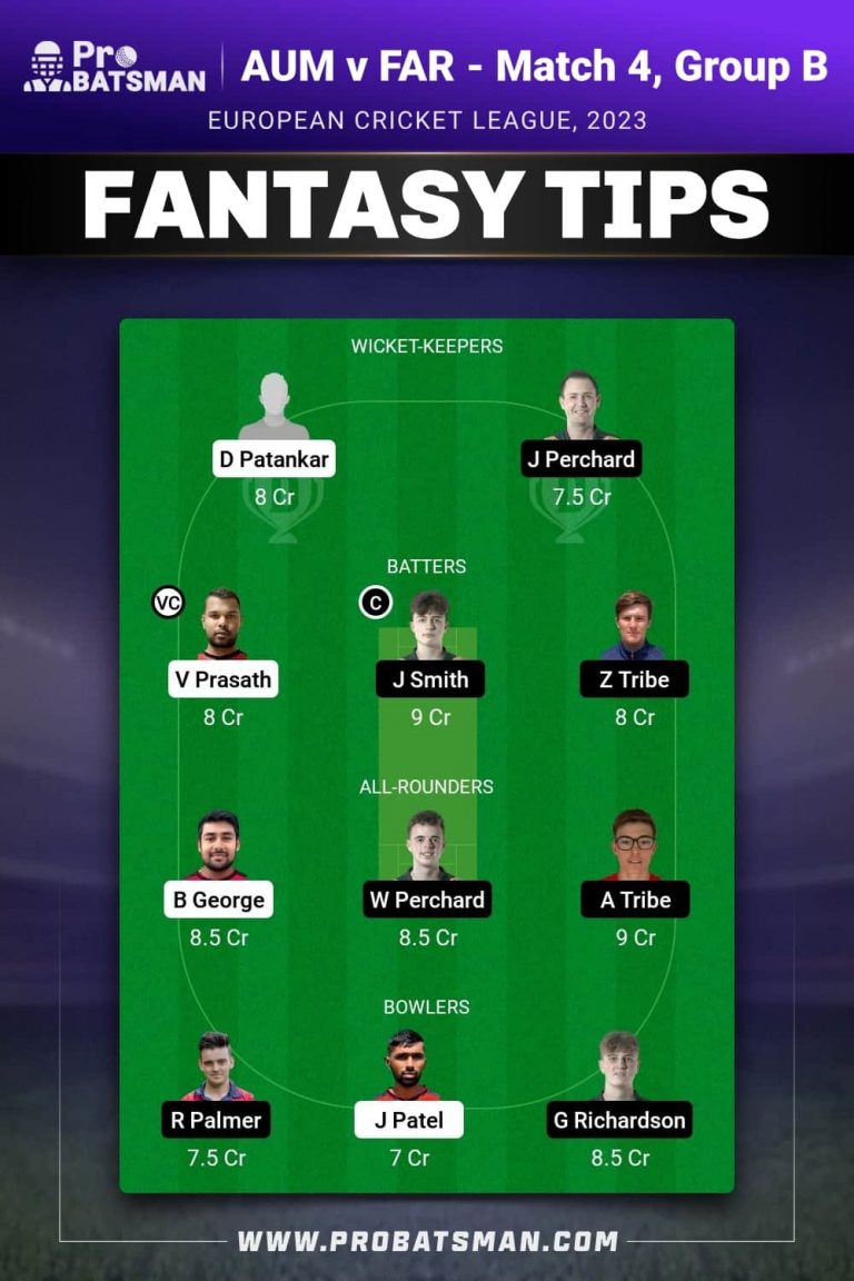 AUM vs FAR Dream11 Prediction With Stats, Pitch Report & Player Record of European Cricket ...