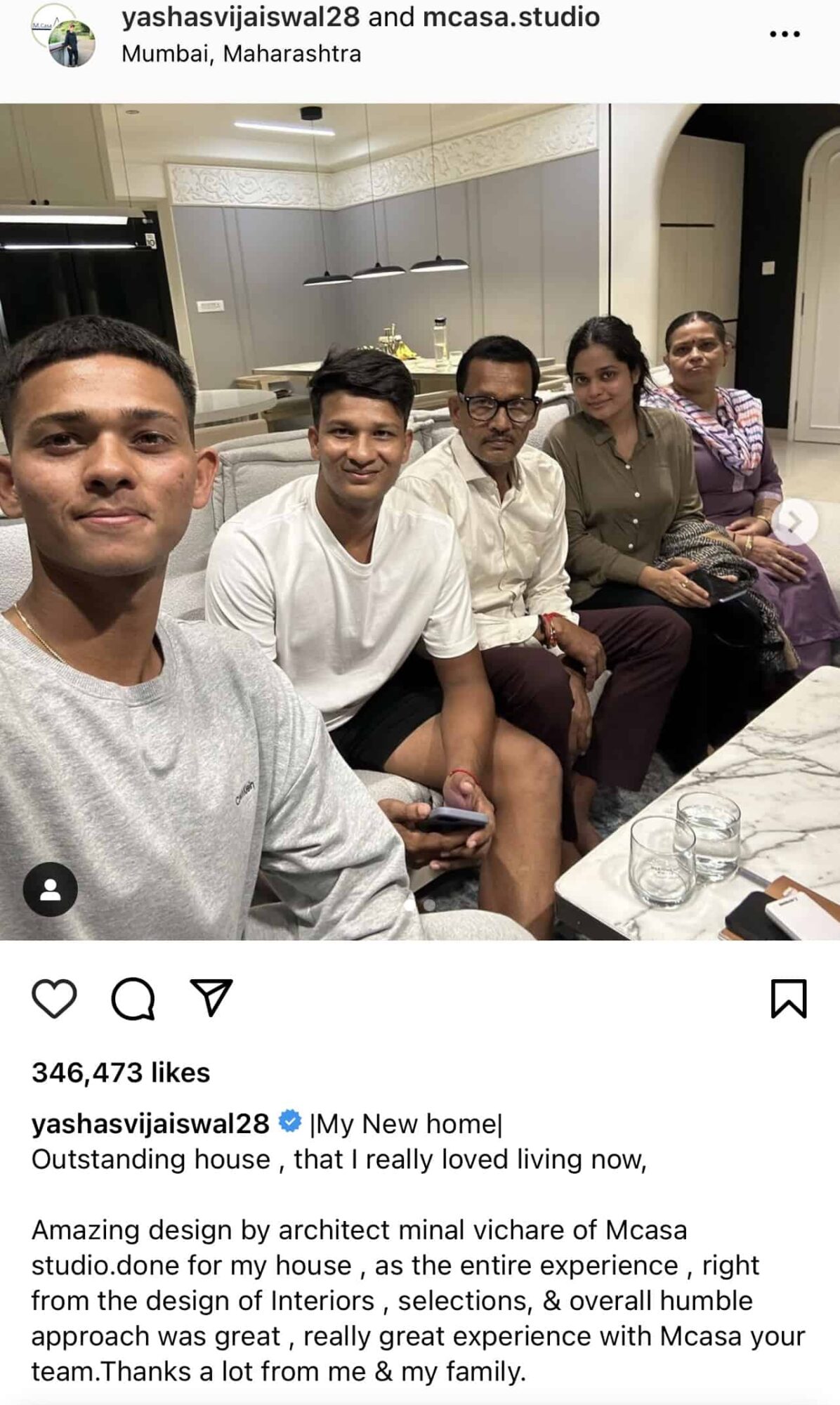 [Photos] Yashasvi Jaiswal Moves to a Lavish New House With Family in Mumbai