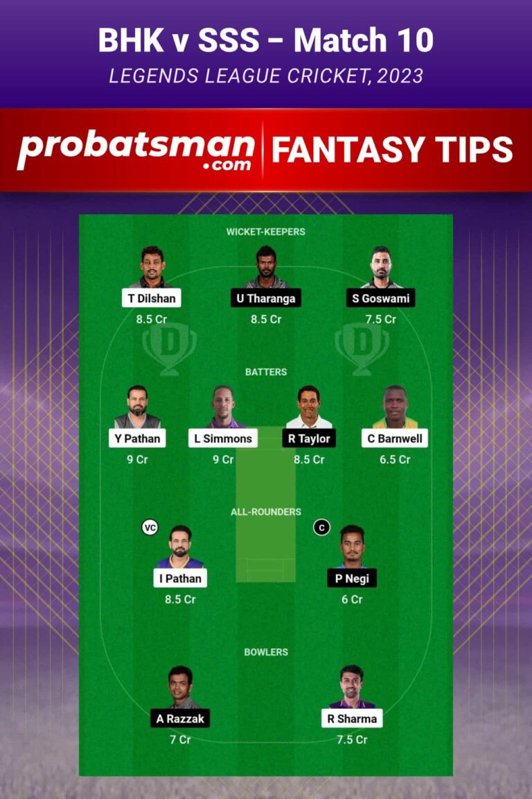 BHK vs SSS Dream11 Prediction With Stats, Pitch Report & Player Record ...