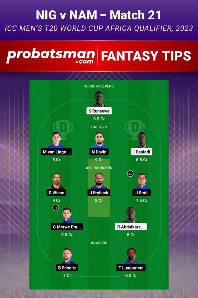 NIG vs NAM Dream11 Prediction With Stats, Pitch Report & Player Record ...