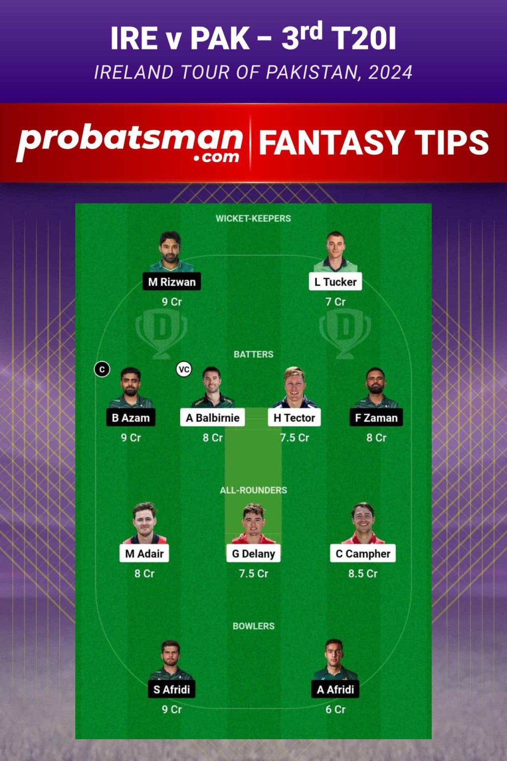 IRE vs PAK Dream11 Prediction For 3rd T20I of Pakistan tour of Ireland ...