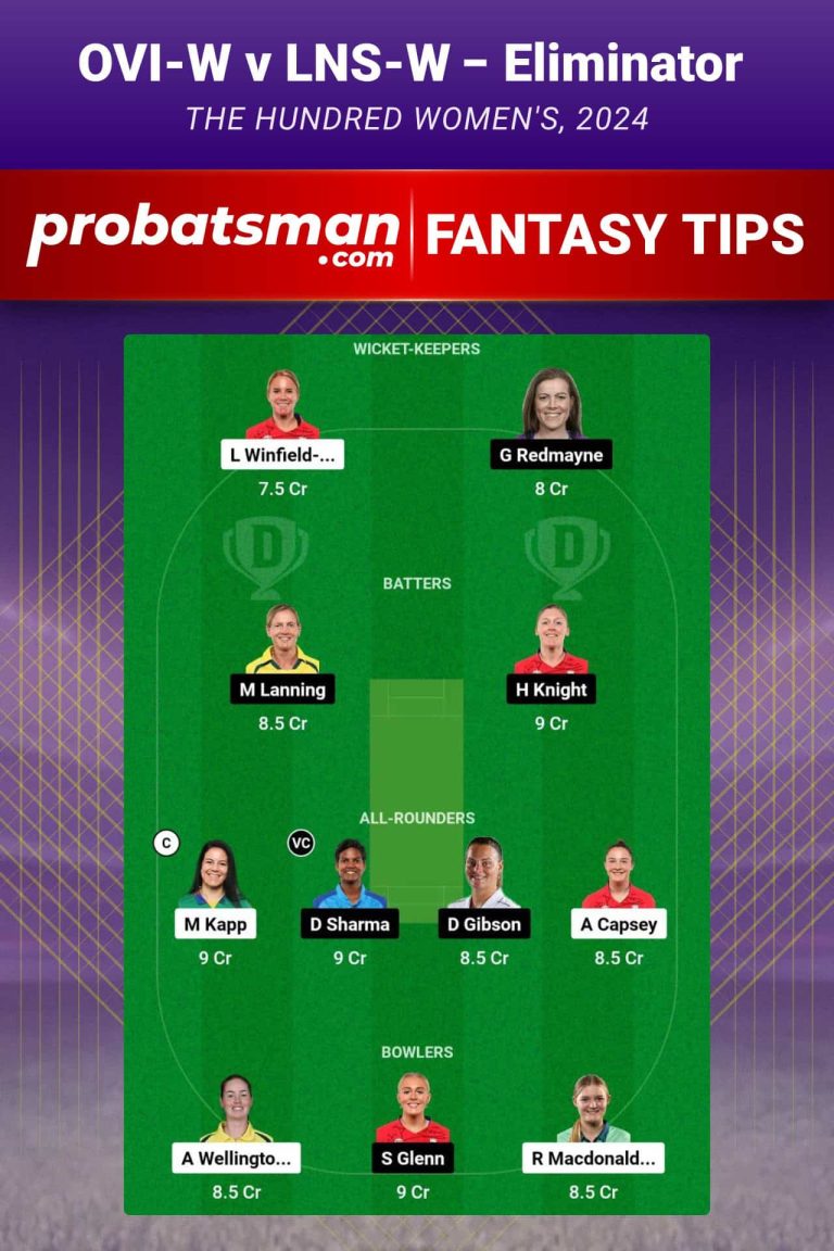 OVI-W vs LNS-W Dream11 Prediction, Fantasy Cricket Tips, Playing XI, Pitch Report, Player Stats ...