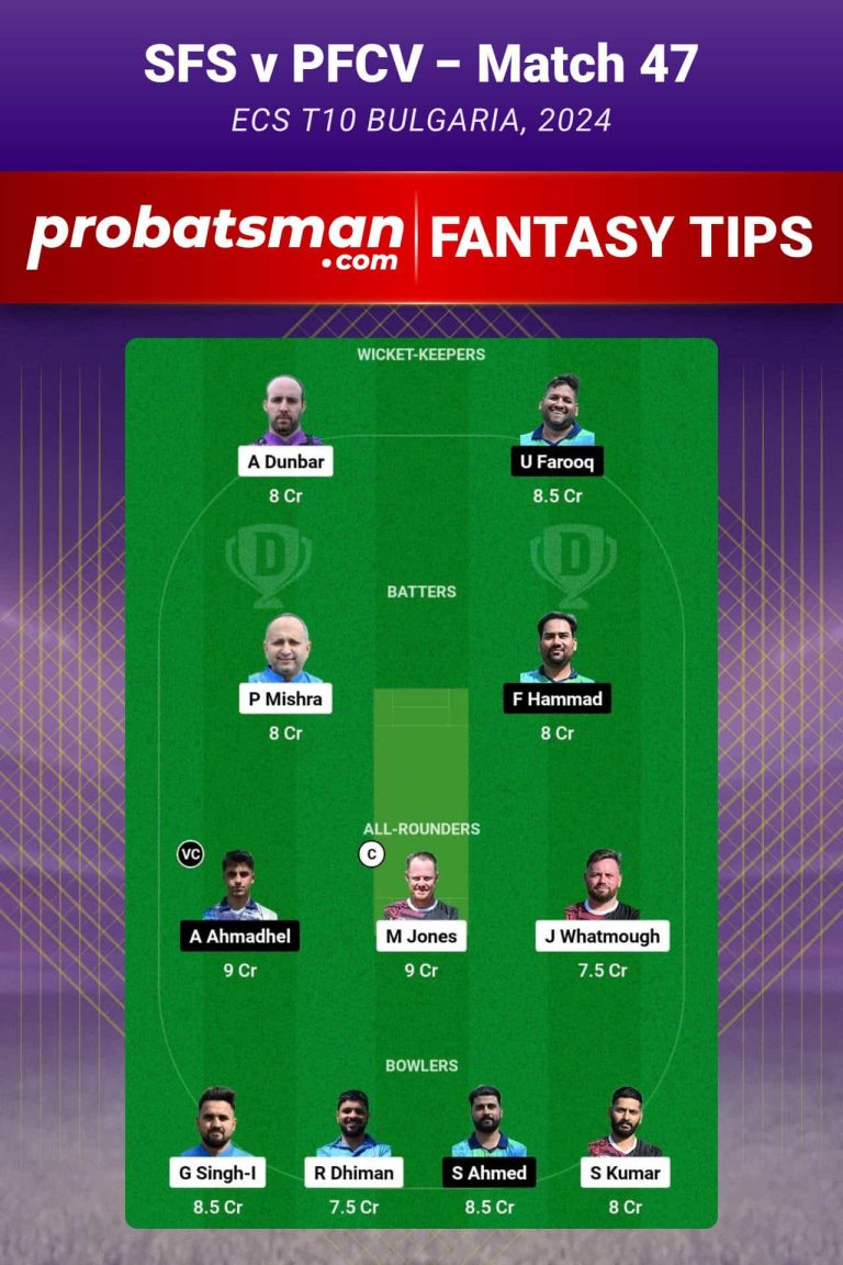 SFS vs PFCV Dream11 Prediction, Fantasy Cricket Tips, Playing XI, Pitch ...