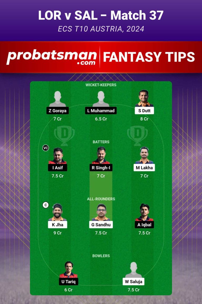 LOR vs SAL Dream11 Prediction, Fantasy Cricket Tips, Playing XI, Pitch Report, Player Stats ...