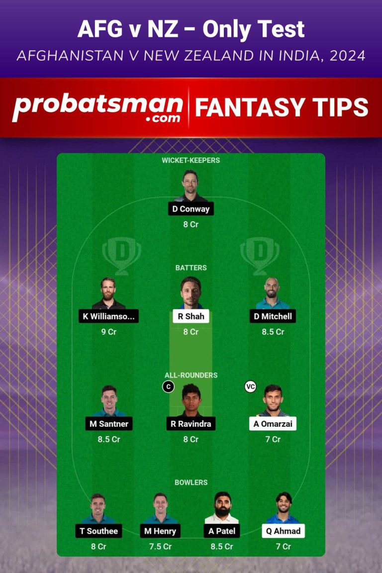 AFG vs NZ Dream11 Prediction, Fantasy Cricket Tips, Playing XI, Pitch Report, Player Stats ...