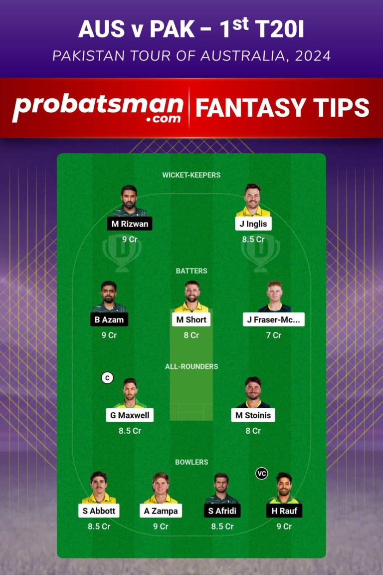 AUS vs PAK Dream11 Prediction, Fantasy Cricket Tips, Playing XI, Pitch Report, Player Stats ...