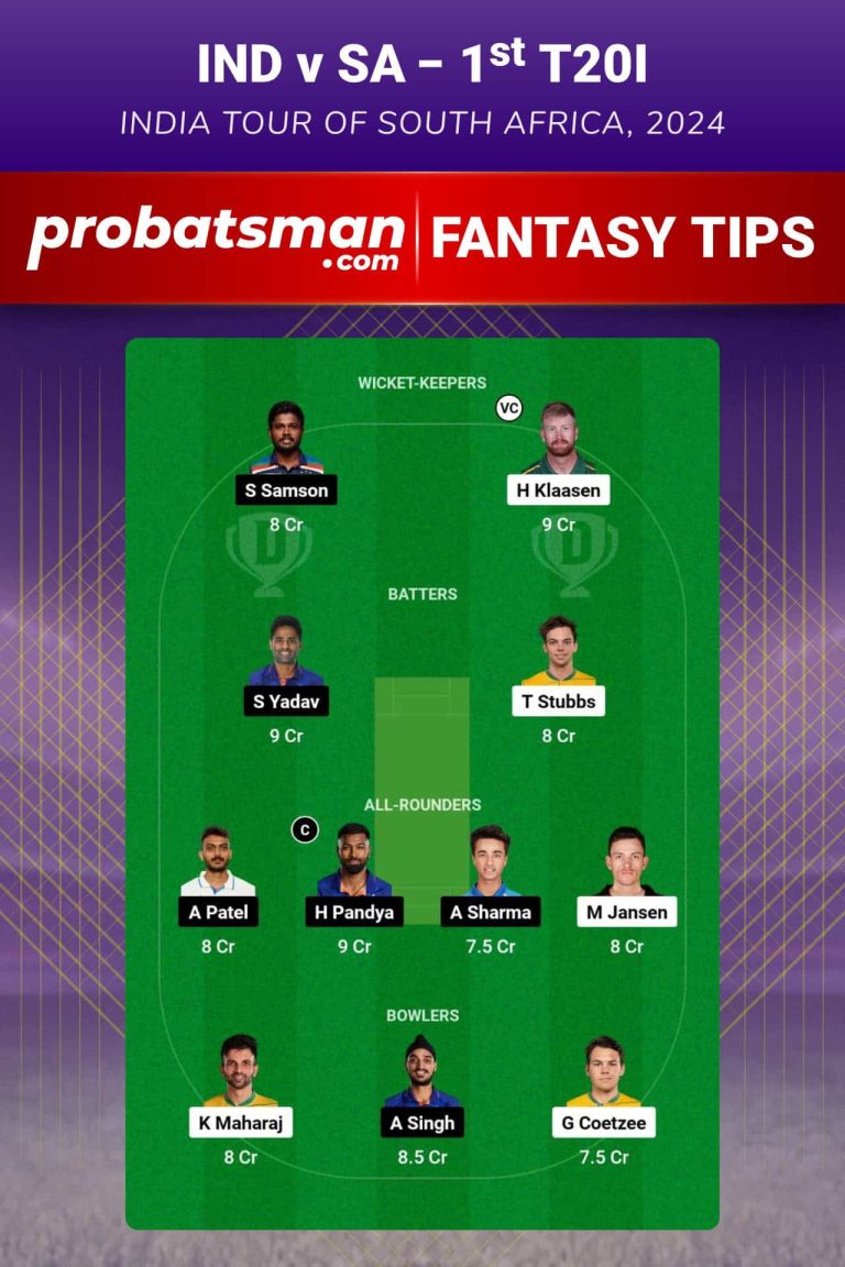 IND vs SA Dream11 Prediction, Fantasy Cricket Tips, Playing XI, Pitch Report, Player Stats ...