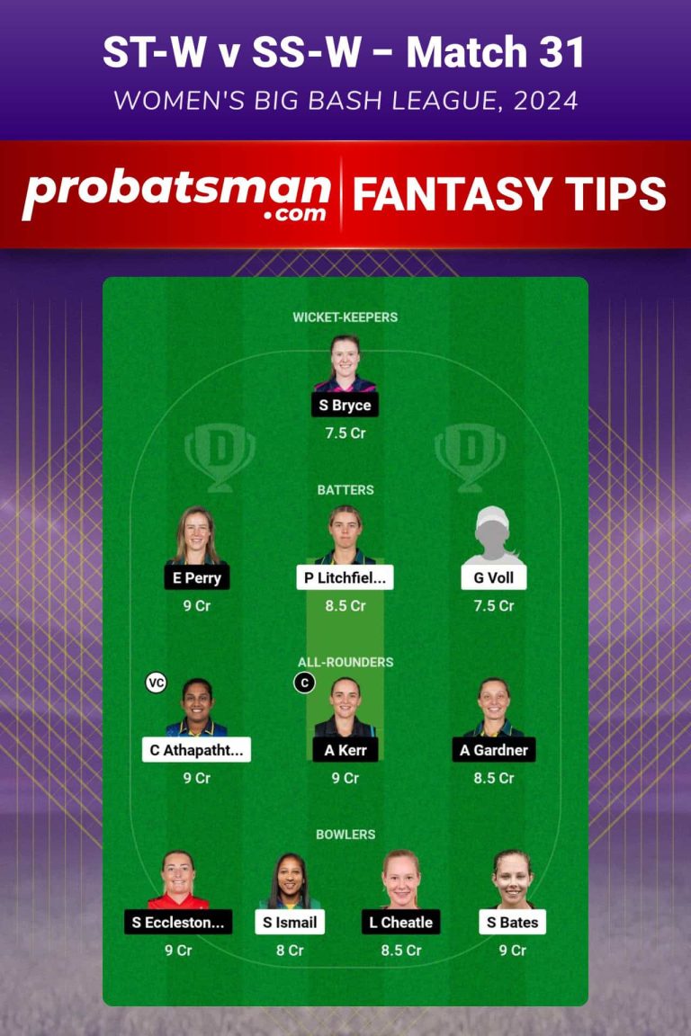 ST-W vs SS-W Dream11 Prediction, Fantasy Cricket Tips, Playing XI ...