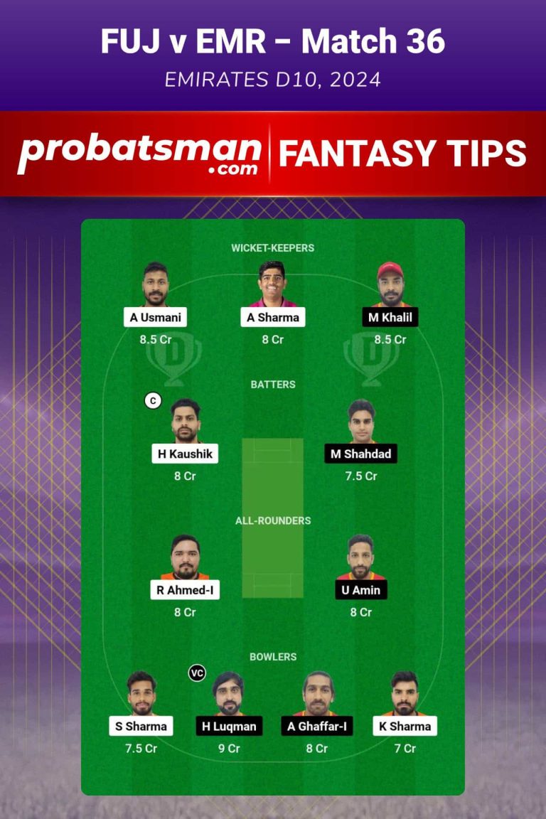 FUJ vs EMR Dream11 Prediction, Fantasy Cricket Tips, Playing XI, Pitch ...