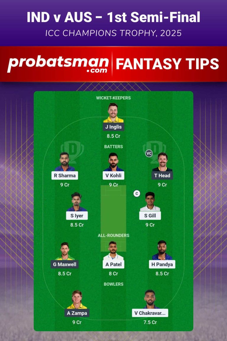 IND vs AUS Dream11 Prediction, Fantasy Cricket Tips, Playing XI, Pitch ...