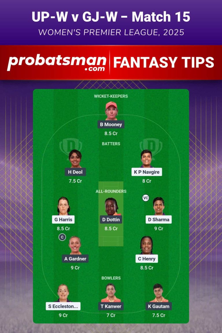 UP-W vs GJ-W Dream11 Prediction, Fantasy Cricket Tips, Playing XI, Pitch Report, Player Stats ...